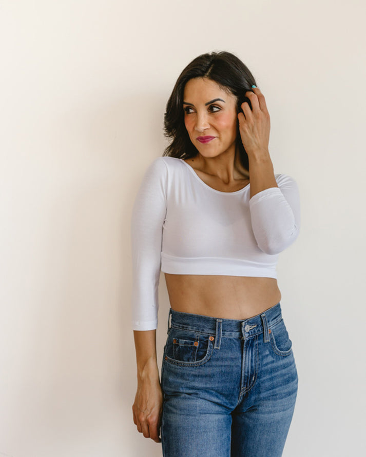 Classic 3/4 Sleeve Halftee Neutral – HALFTEE Layering Fashions